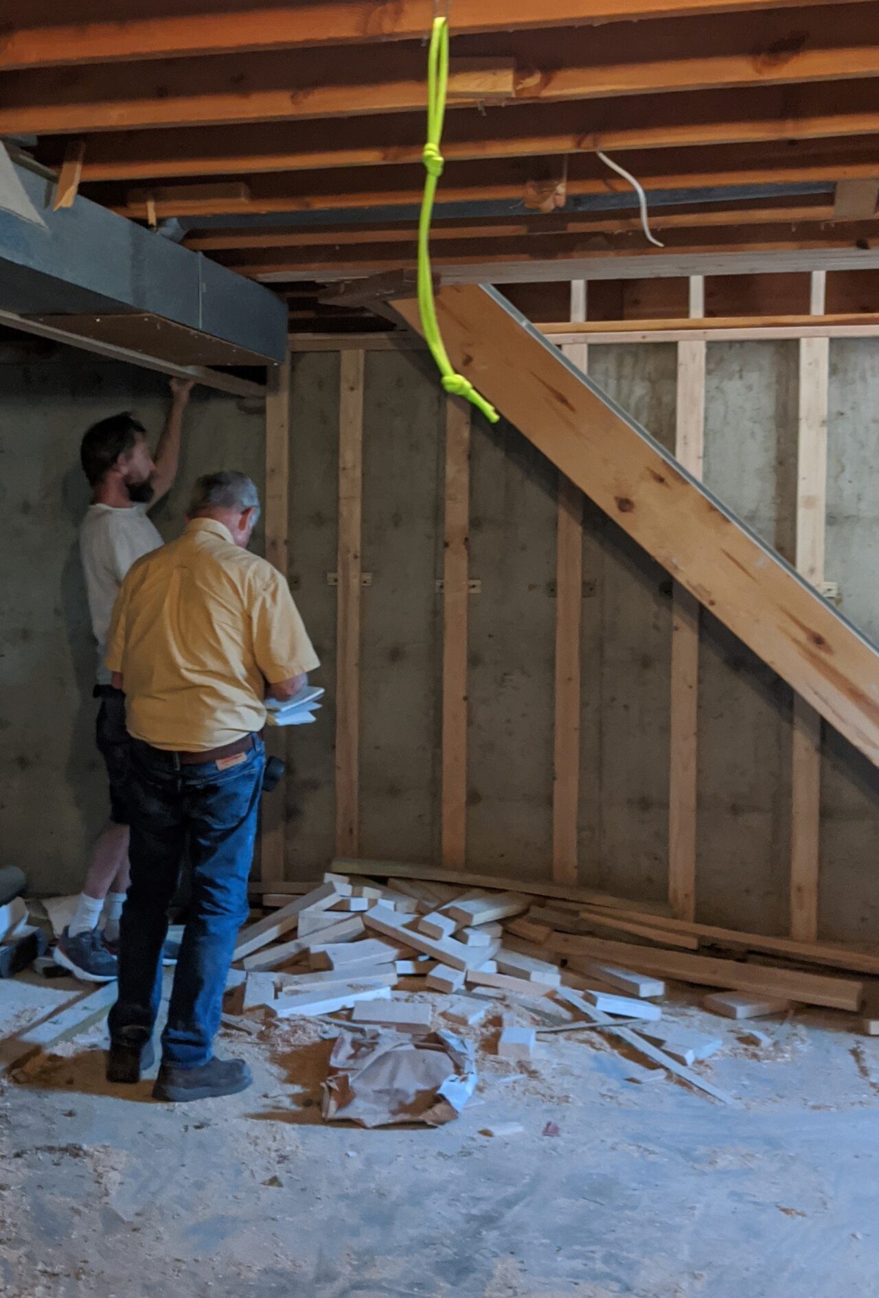 Moving the Stairs Maximized Our Space | Beams to Basements Contractors
