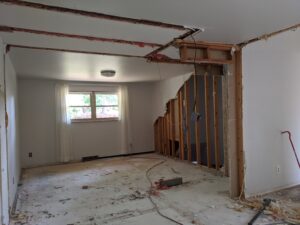 Moving the Stairs Maximized Our Space | Beams to Basements Contractors